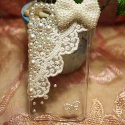 Lace With Flower Cover Cell Phone Case For Iphone 4 Or Iphone 4s on Luulla