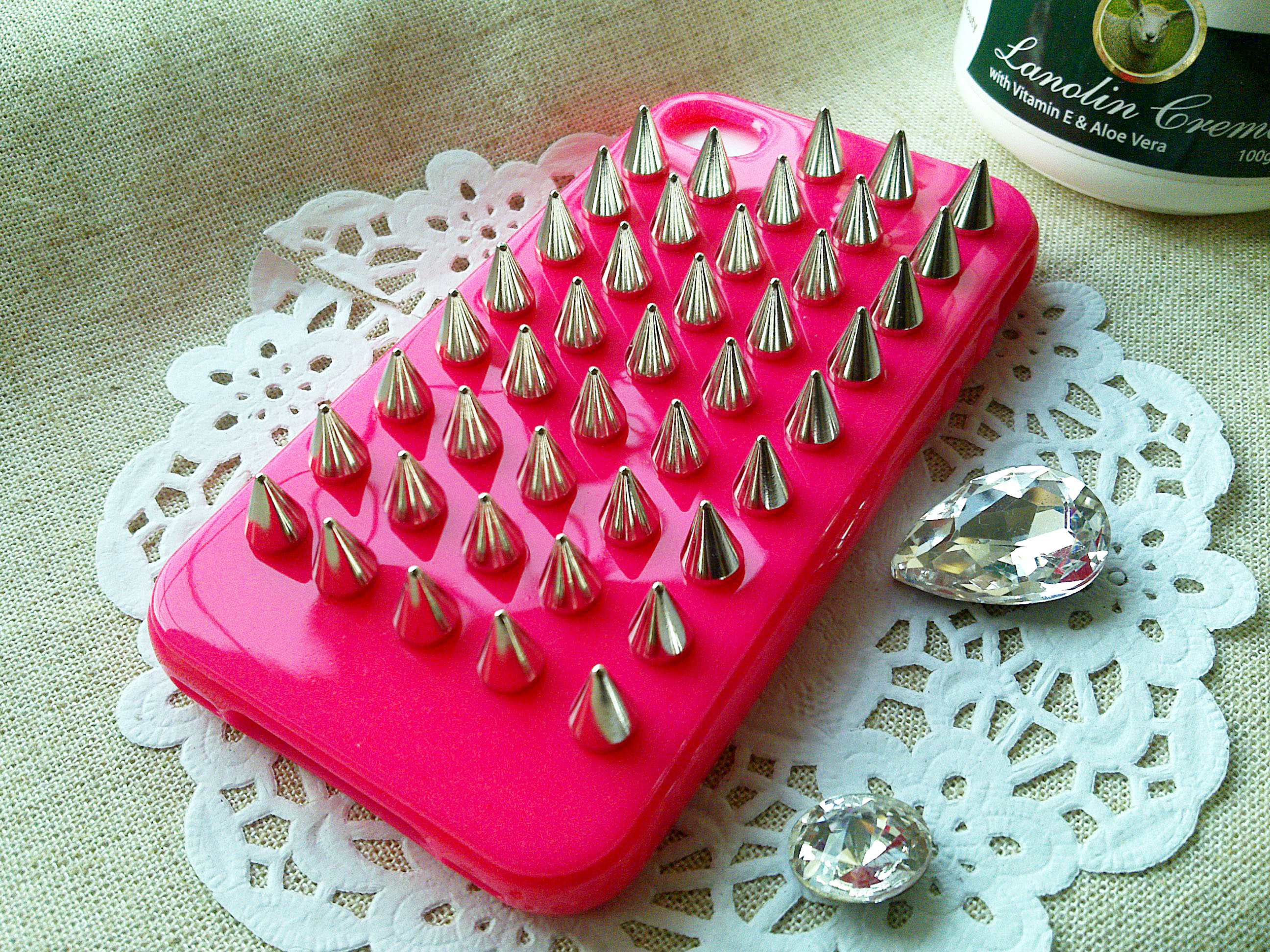 Punk Silver Vane Spiked Tpu Case Iphone 4/4s Cover-a1 on Luulla