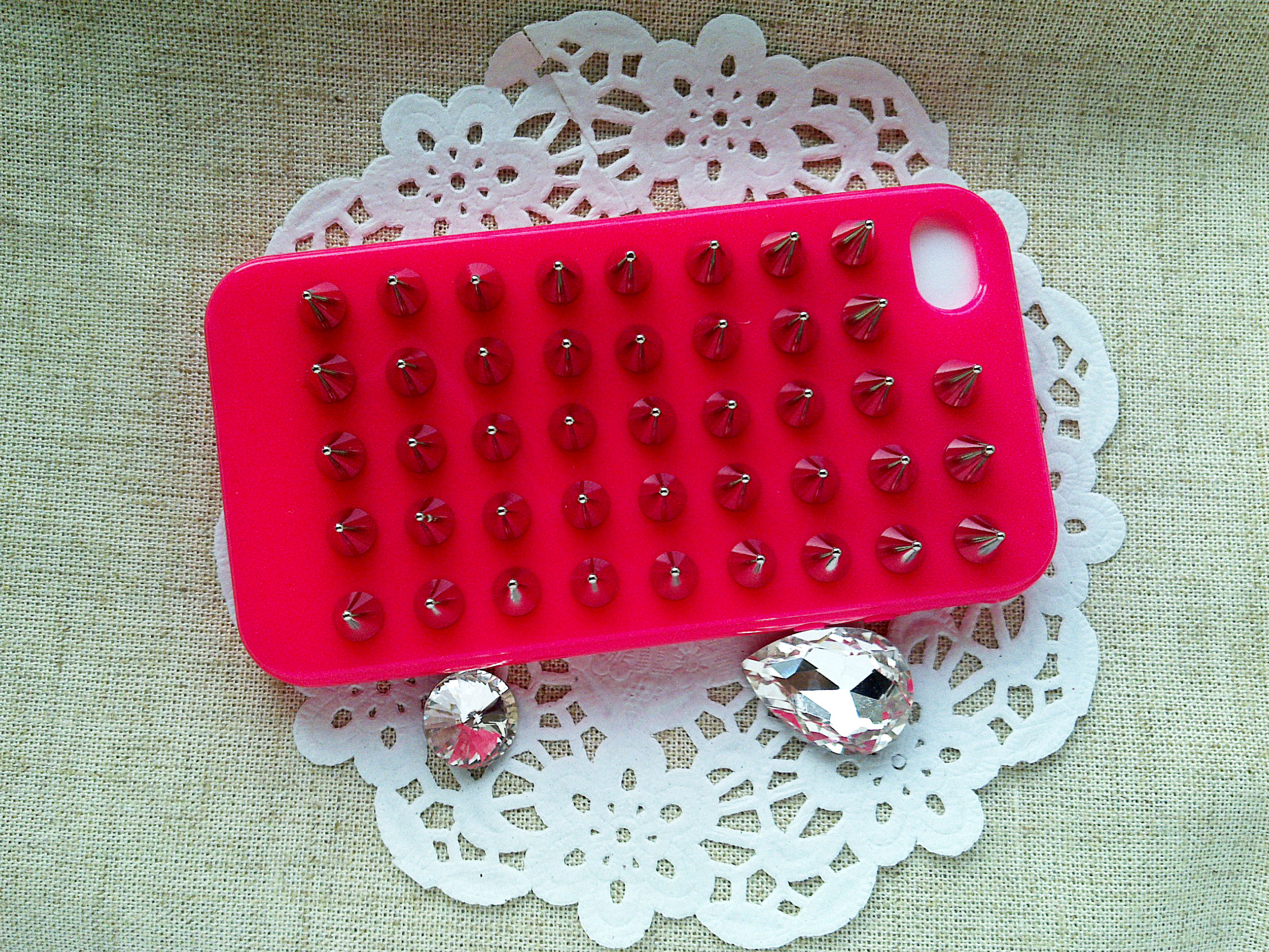 Punk Silver Vane Spiked Tpu Case Iphone 4/4s Cover-a1 on Luulla