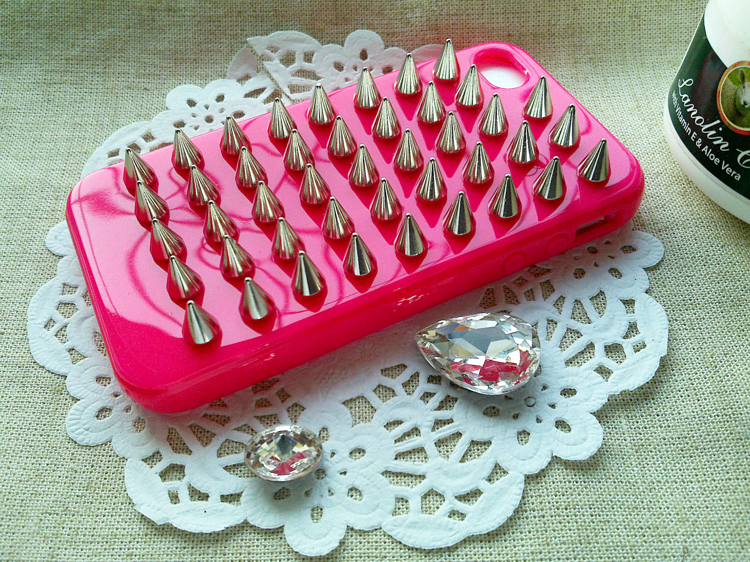 Punk Silver Vane Spiked Tpu Case Iphone 4/4s Cover-a1 on Luulla